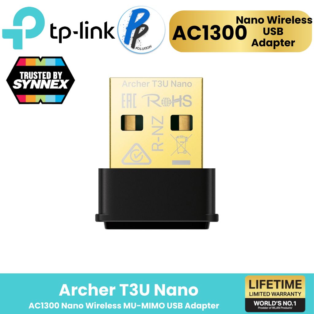 TP-LINK Archer T3U Nano AC1300 Nano Wireless MU-MIMO USB Adapter รองรับ ...