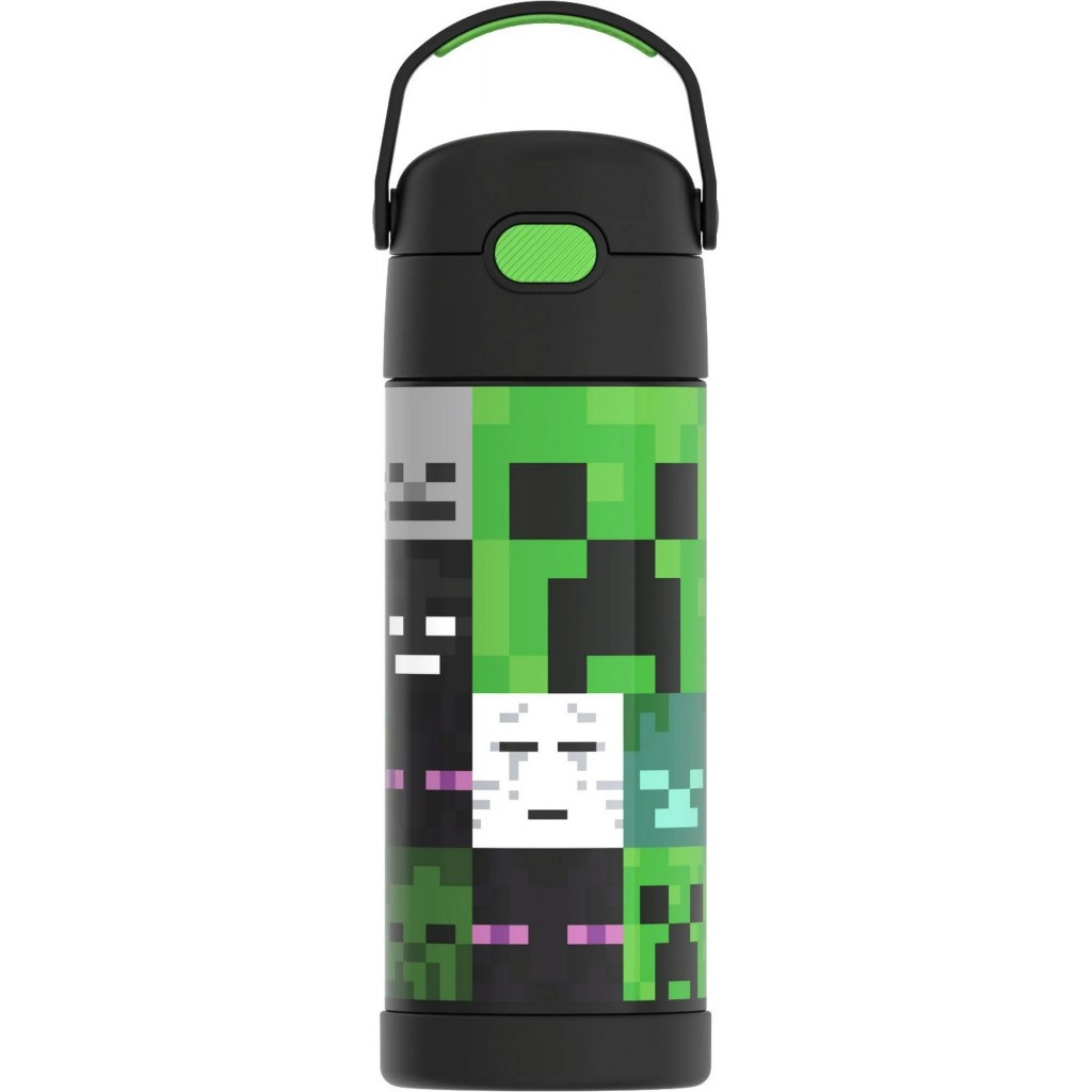 Thermos Stainless Steel Funtainer Water Bottle with Straw, Minecraft ...