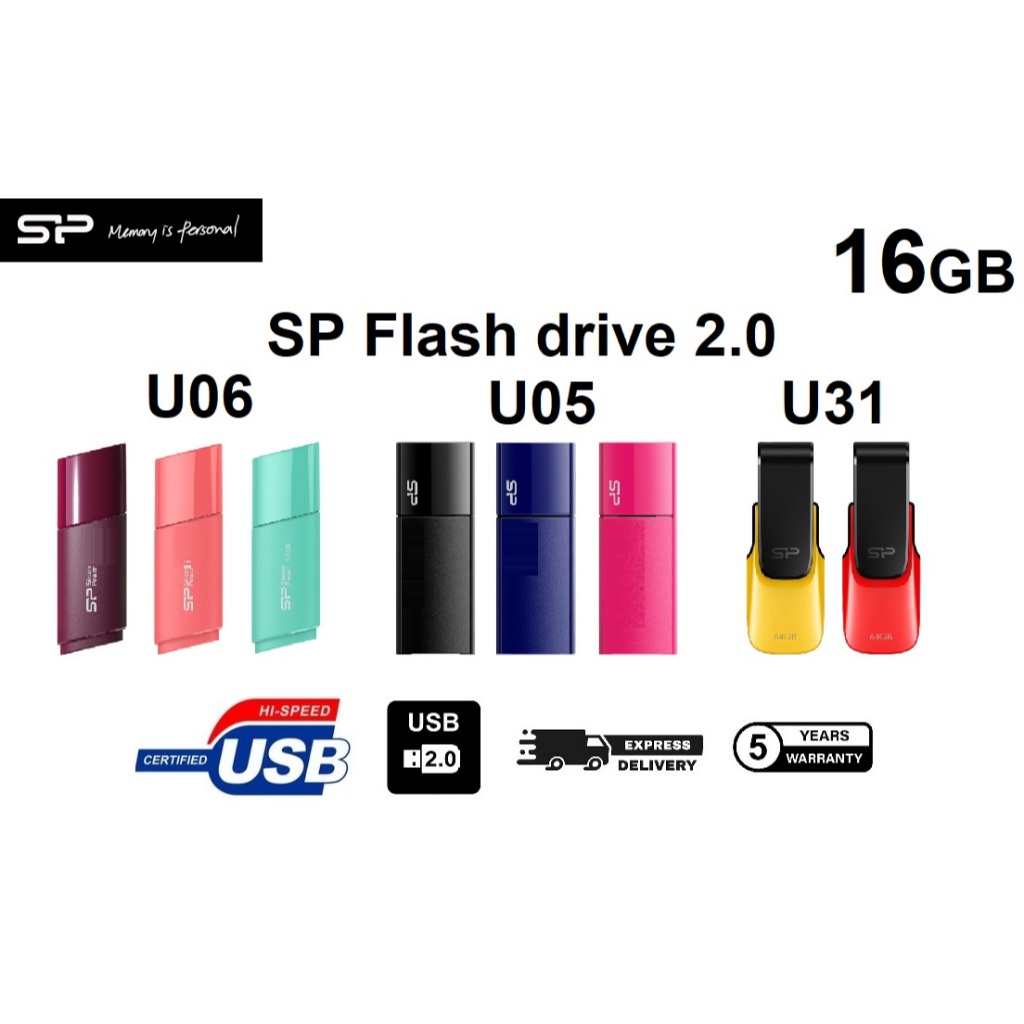 Silicon Power FLASH DRIVE 16GB สินค้าใหม่ ประกัน 5ปี | Shopee Thailand