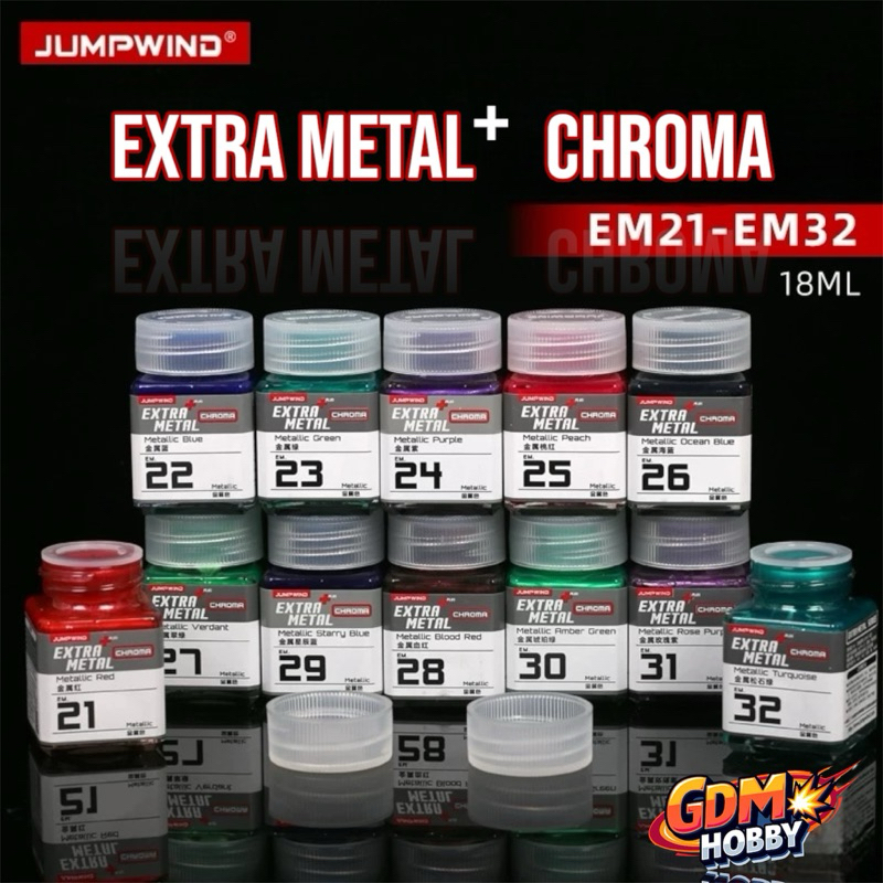 JUMPWIND สีโมเดล Extra Metal Plus Chroma Metallic สีเมทัลลิค EM 21-EM32 ...