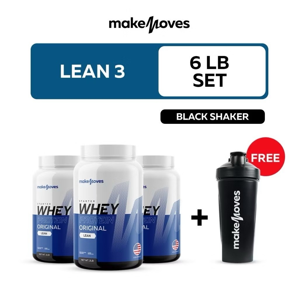 Whey Lean By MakeMoves รสช็อคโกแล็ต (3กระปุก แถม แก้วดำ) | Shopee Thailand