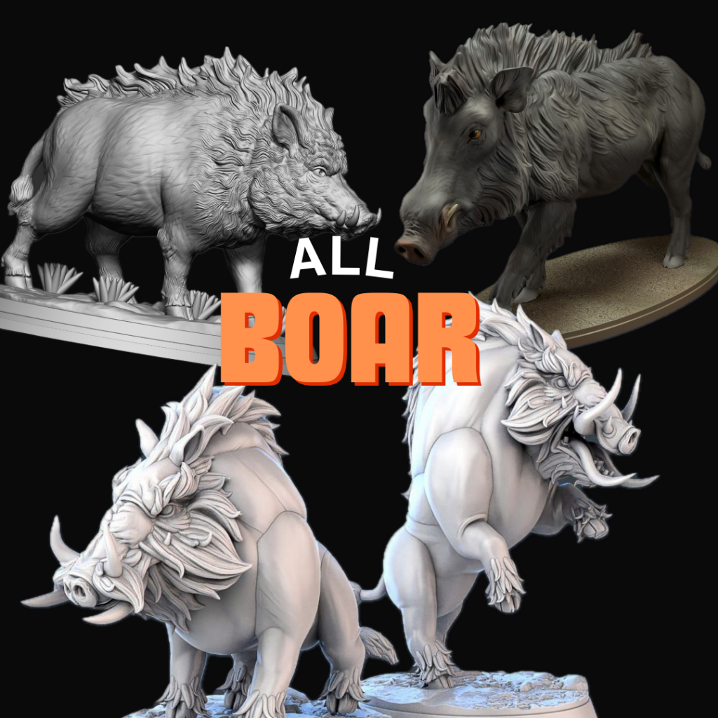 DND Companion I All Boar - Base 2 inch (งานเรซิ่นสีเทา) | Shopee Thailand