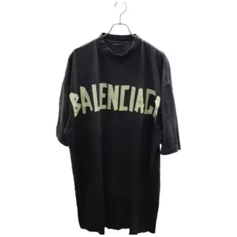 balen logo tape blue tshirt เสื้อยืด สีน้ำเงิน โอเวอร์ไซส์ | Shopee ...