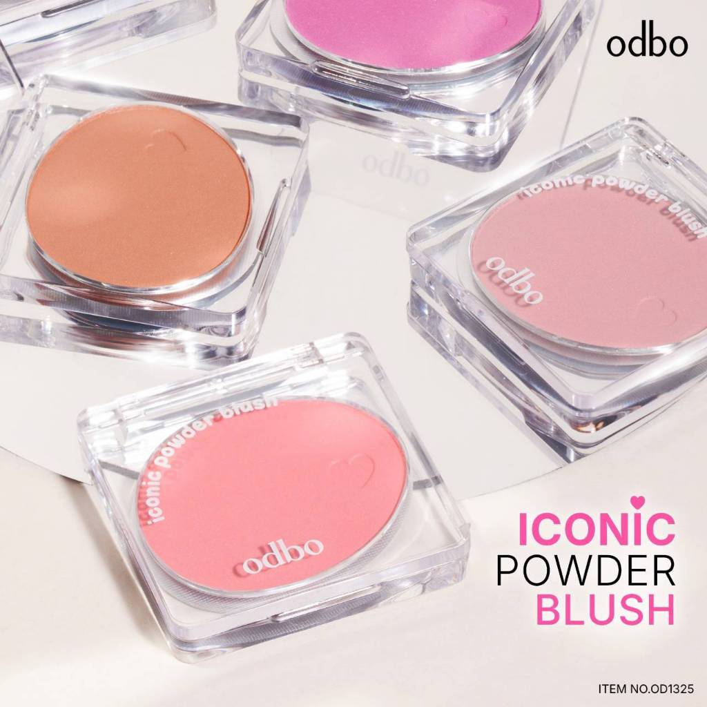 OD1325 Odbo Iconic Powder Blush โอดีบีโอ ไอโคนิค พาวเดอร์ บลัช | Shopee Thailand