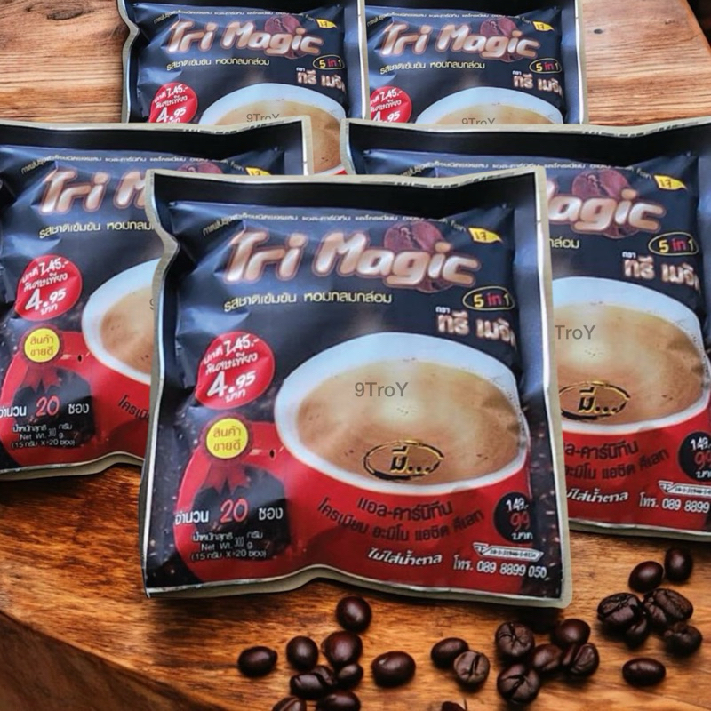 Coffee Tri Magic (ห่อเล็ก) 5ห่อ=100ซอง 510บาท | Shopee Thailand