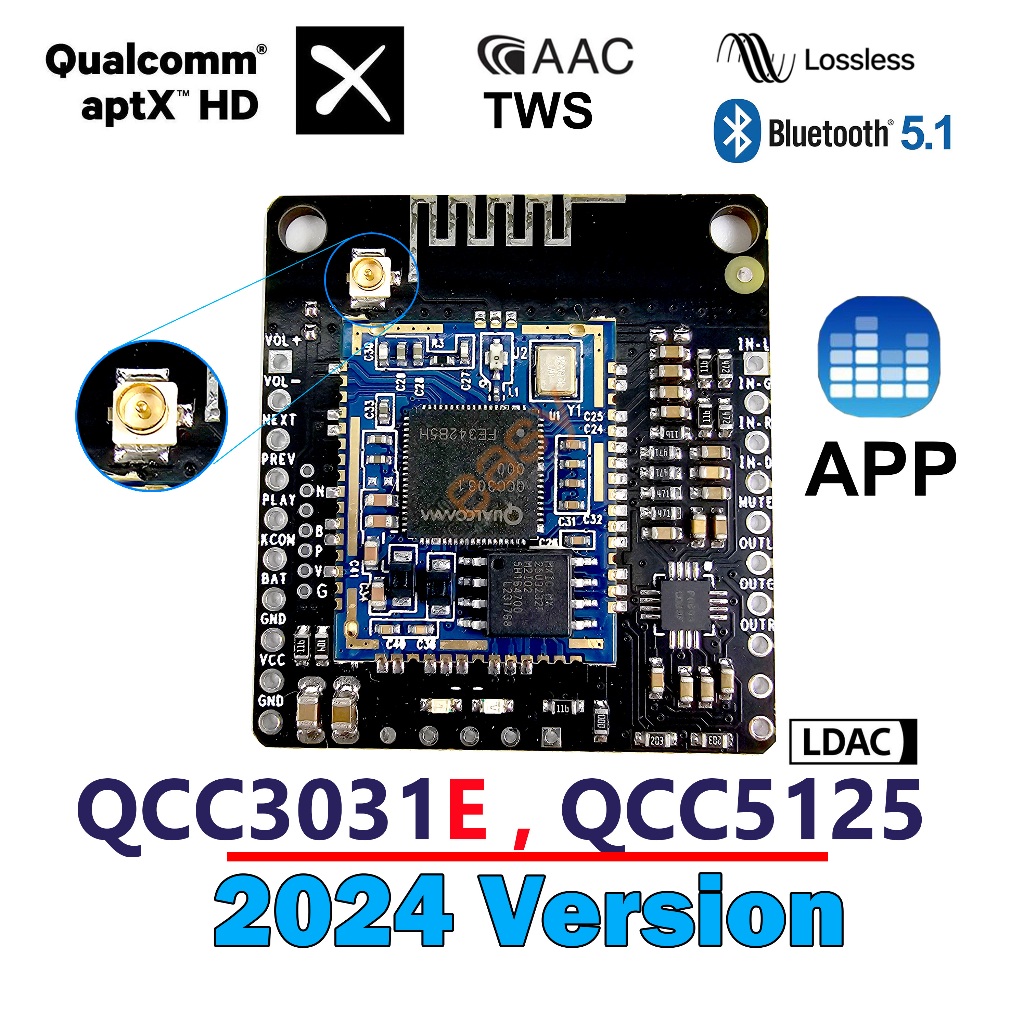 QCC3031 , QCC5125 (LDAC) รุ่นใหม่ เปลี่ยนชื่อผ่าน APP Bluetooth 5.1 ...