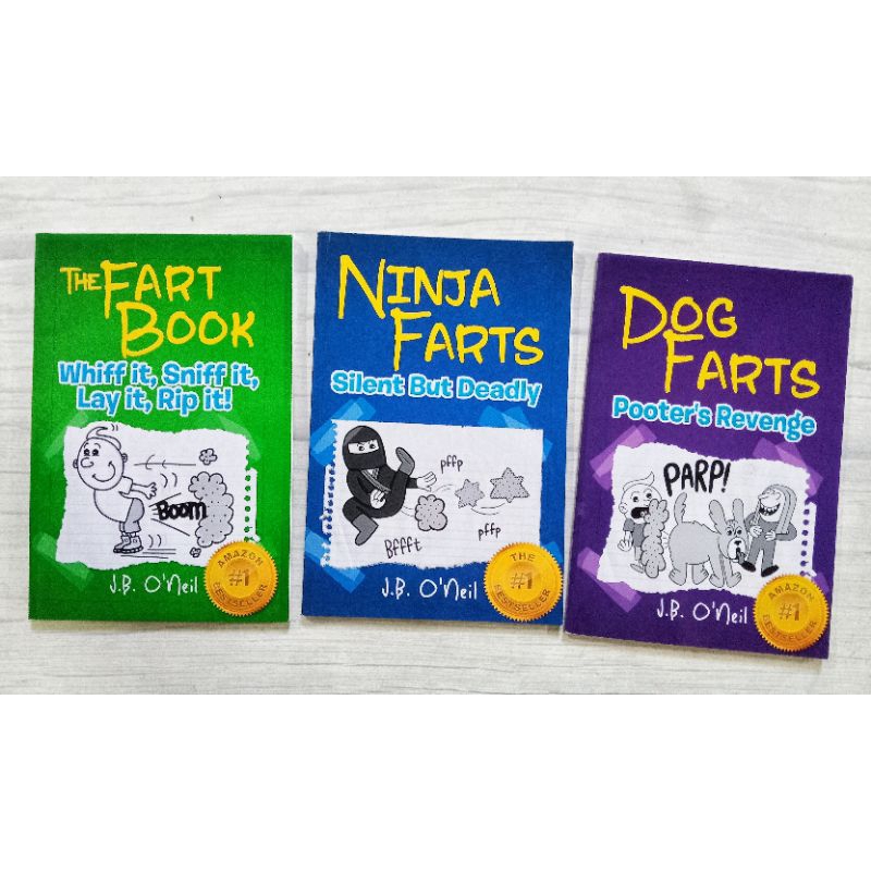 3 books Set The Fart book Ninja Farts Dog Farts หนังสือภาษาอังกฤษ หัด ...