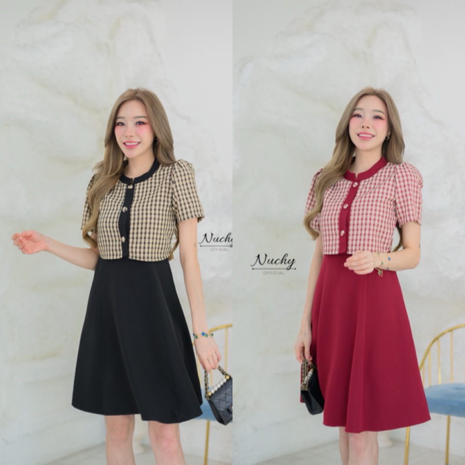 Dress By Papid เดรสทำงาน เดรสแฟชั่น รหัส535 | Shopee Thailand