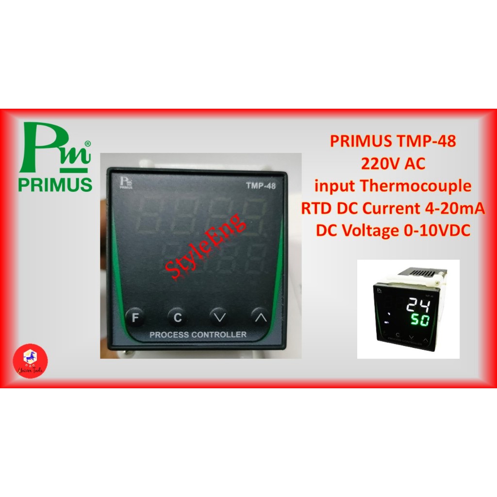 Digital Temperature Controller PRIMUS TMP-48-R-N-A ชุดควบคุมอุณหภูมิ ...