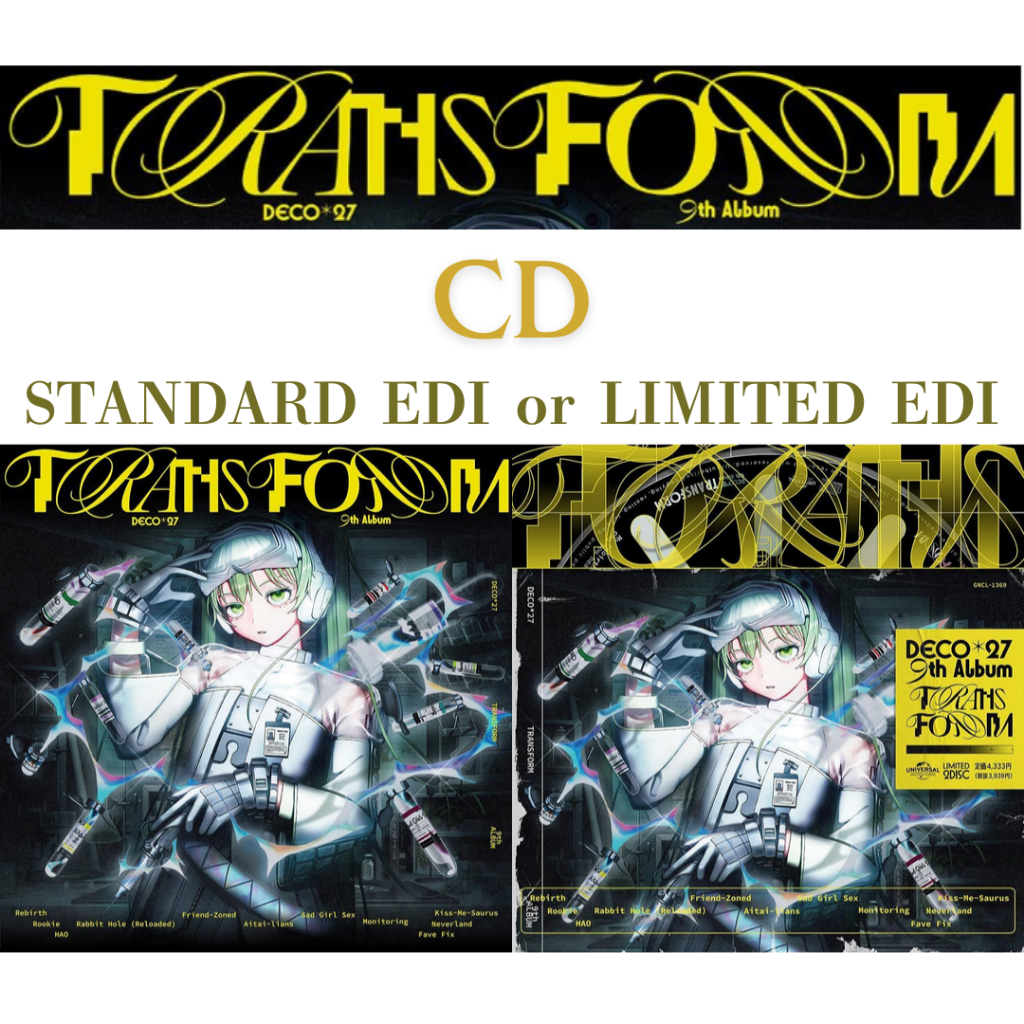 BRAND-NEW TRANSFORM-DECO*27 9th Album (CD) Standard Edi Limited Edi ...