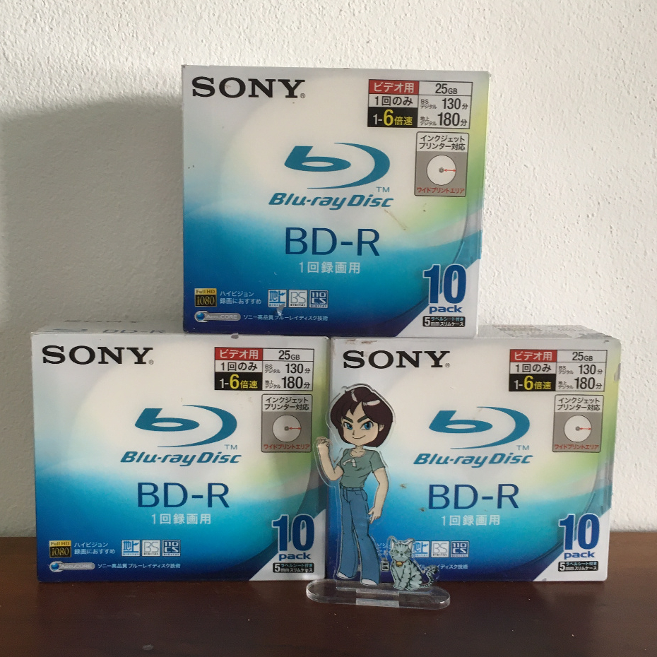 (มือ1 ในซีล) แผ่นเปล่าบลูเรย์โซนี Sony BLU-RAY DISC BD-R 25GB (Pack 10) แท้ | Shopee Thailand