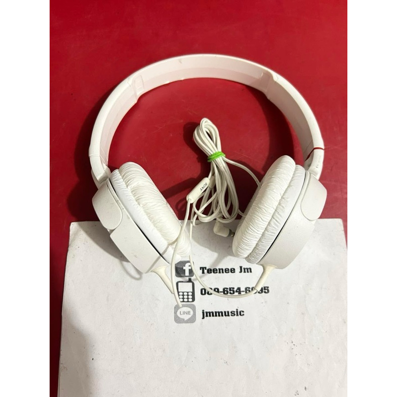 หูฟัง SONY MDR-ZX300 แบบครองหู ฟองน้ำใหม่ มีไมค์ ใช้งานได้ปกติ ...