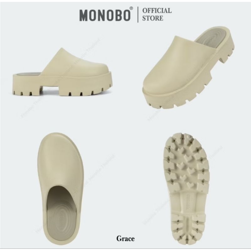 มือ1 เบอร์5 MONOBO รุ่น Grace รองเท้าแตะแบบสวม แฟชั่นเสริมสัน ของแท้ ...