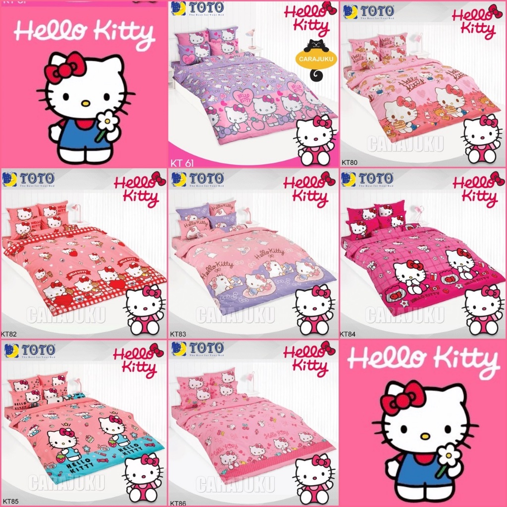 [7 ลาย] TOTO ชุดผ้าปูที่นอน ผ้านวม คิตตี้ Hello Kitty 3.5ฟุต 5ฟุต 6ฟุต ...