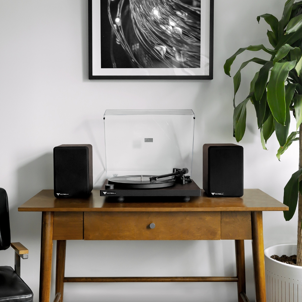 Victrola Premiere T1 M1 bundle set เครื่องเล่นแผ่นเสียง และ มีลำโพง ...