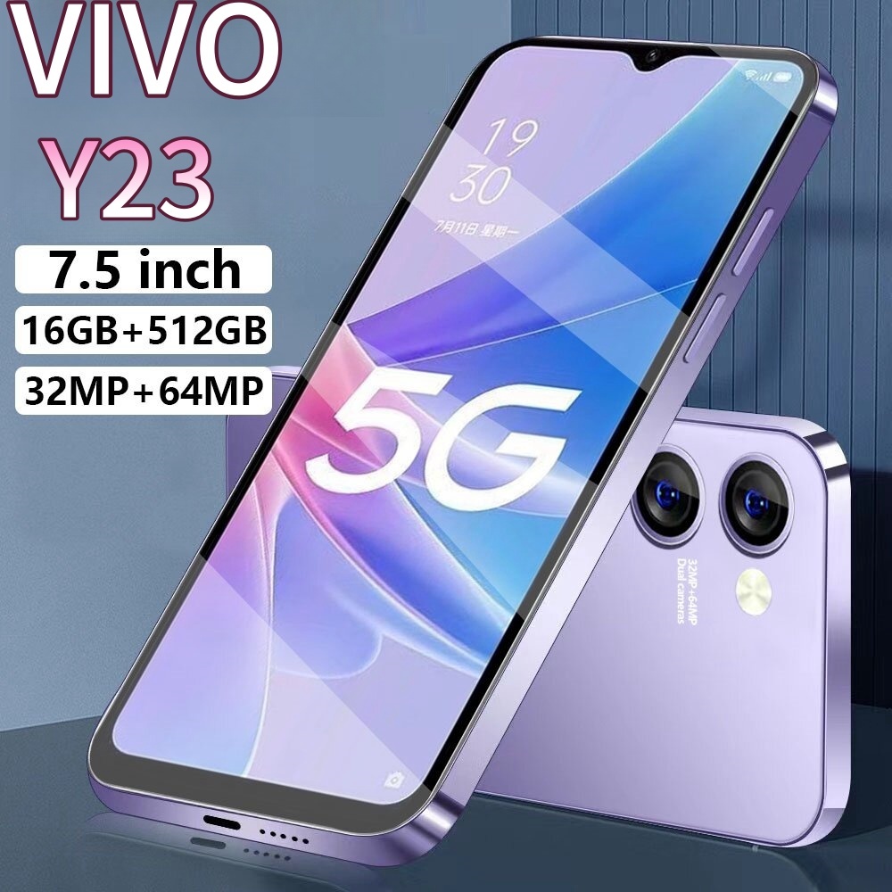 VIVO Y23 5G ใหม่และต้นฉบับ Android12.0 16GB+512GB RAM กล้อง HD ขนาด7.5 นิ้ว dual SIM dual รองรับ ...