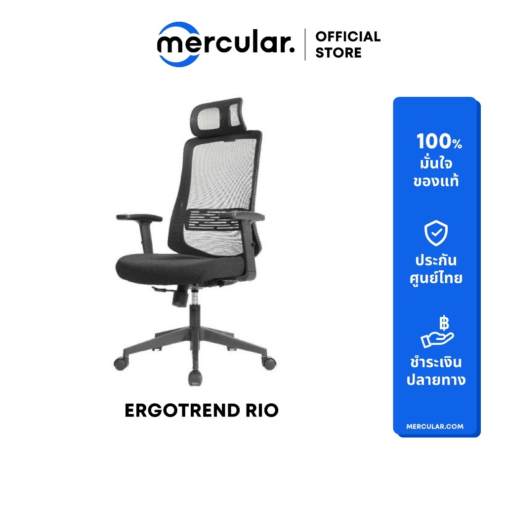 เก้าอี้สุขภาพ Ergotrend Rio Ergonomic Chair | Shopee Thailand