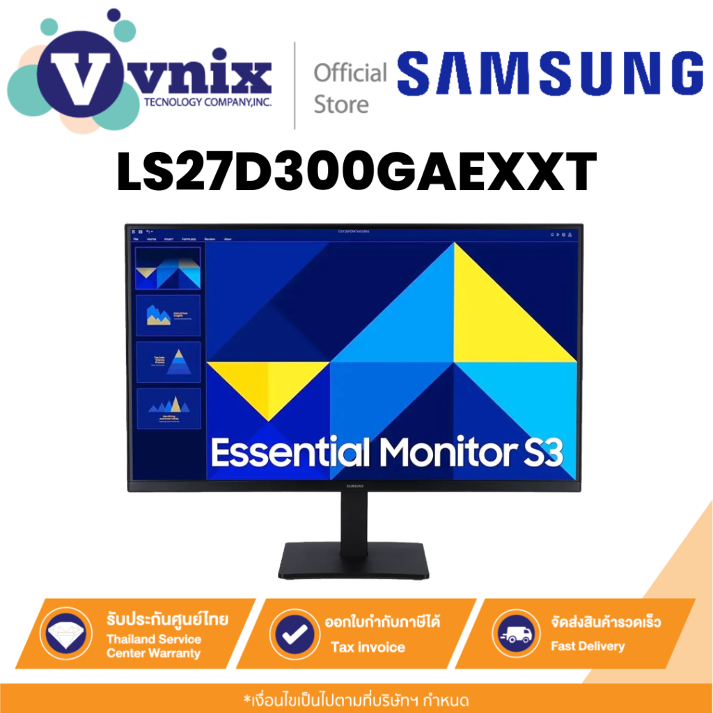 Samsung LS27D300GAEXXT จอมอนิเตอร์ 27" IPS S3 S30GD FHD 100Hz Working Monitor By Vnix Group ...