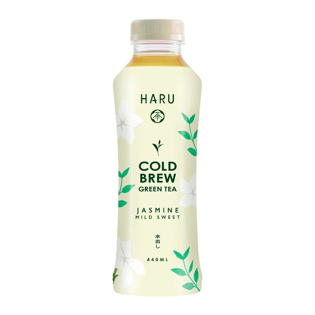 🌟พร้อมส่ง🌟Haru Cold brew green tea Jasmine Miid Sweet 440 ml. 6 bottle ...