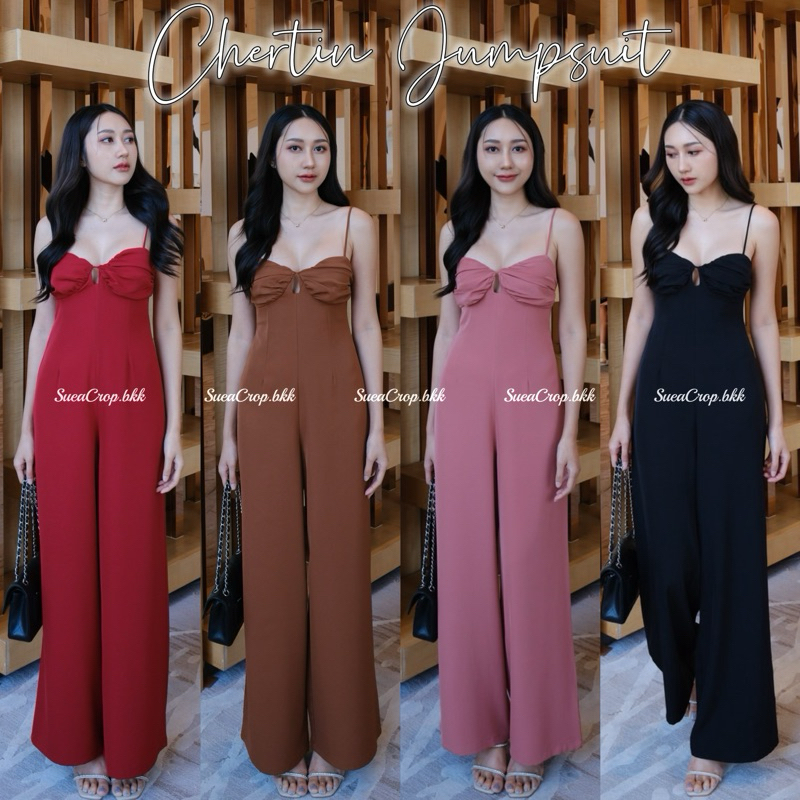 TAG INTUON Chertin Jump จั๊มสูทขายาว สวยแพง จั๊มสูทขายาวเอวสูง จั๊มสูท ...