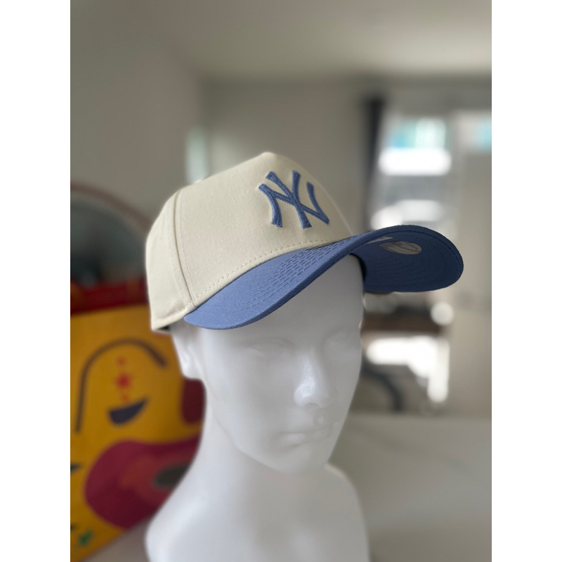 New Era 9forty Adjustable Cap (Beige-Blue) | Shopee Thailand