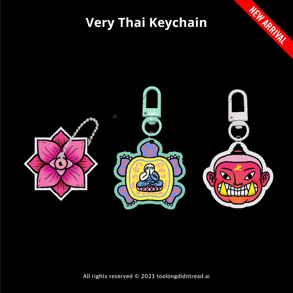 TLDR - Very Thai Acrylic Keychain : พวงกุญแจอะคริลิกแบบโคตรไทย | Shopee ...