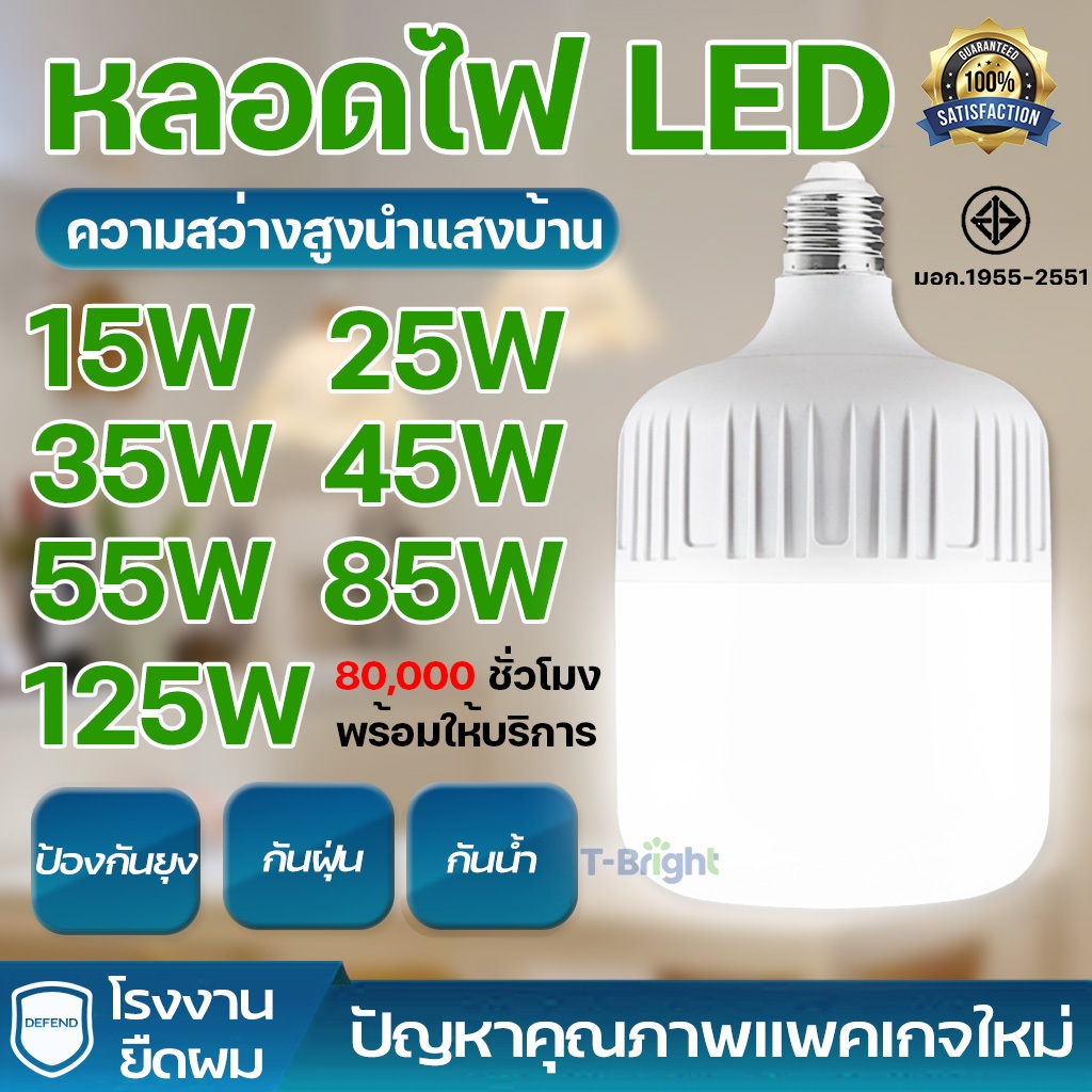 หลอดไฟLED หลอดไฟ Highbulb 25W 35W 45W 65W 85W 125Wหลอดไฟแอลอีดี หลอดไฟประหยัดไฟ ขั้วE27 | Shopee ...