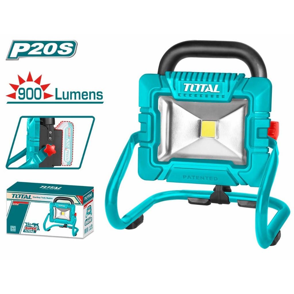 ไฟสปอร์ตไลท์ LED ตั้งพื้น แบตเตอรี่ไร้สาย 20 โวล์ท TOTAL รุ่น TWLI2025 ...