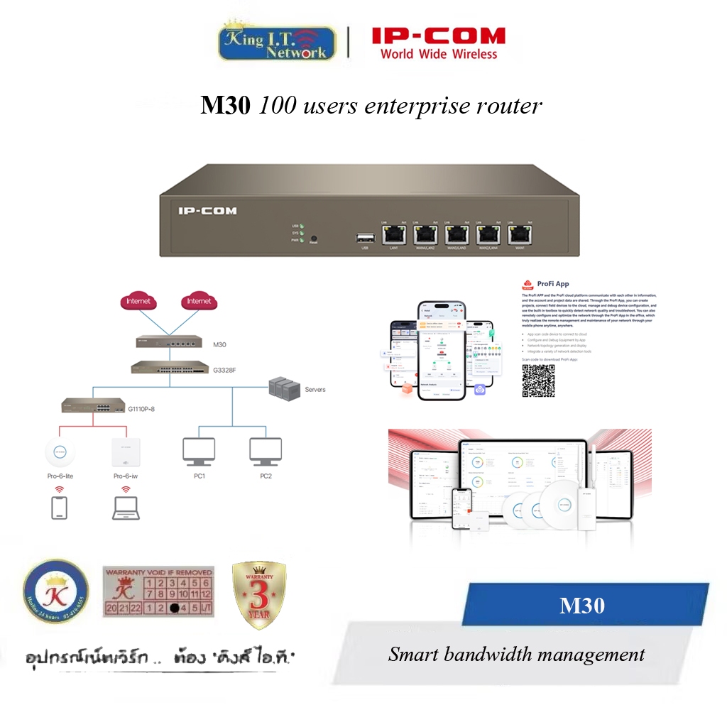 IP-COM M30 100 Users Enterprise Router | Shopee Thailand