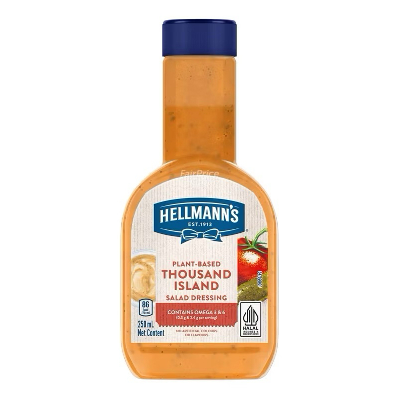 Hellmann’s plant-based thousand island 250ml. น้ำสลัดเทาซั่น | Shopee ...