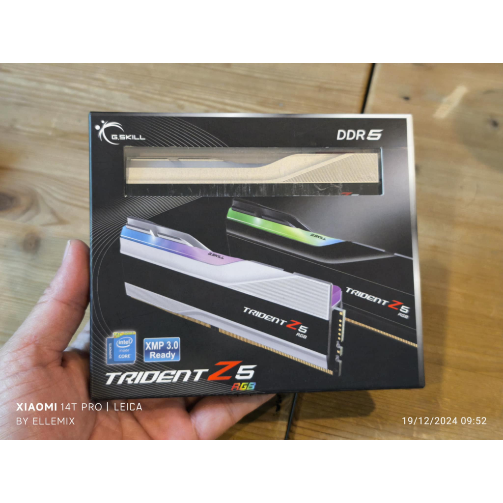 RAM DDR5(6000) 32GB(16GBX2) G.SKILL TRIDENT Z5 RGB (METALLIC SILVER ...