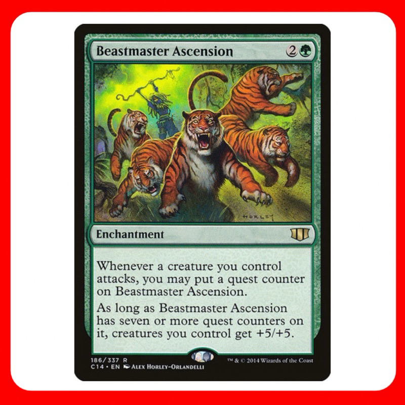 [MTG] Beastmaster Ascension [C14] [GREEN] [RARE] [NORMAL] [ENG] (การ์ด ...