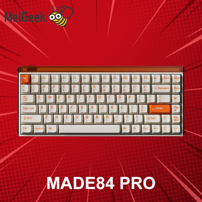 คีย์บอร์ด Melgeek MADE84 Pro (ภาษาอังกฤษ) ประกันศูนย์ 1 ปี | Shopee Thailand