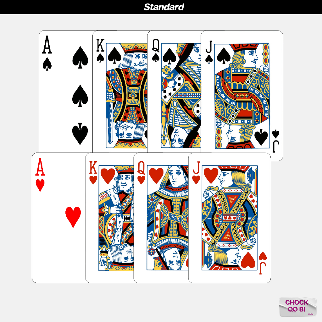 Playing Skin Card A K Q J สกินการ์ดสติกเกอร์ติดบัตร - BTS MRT ATM ...