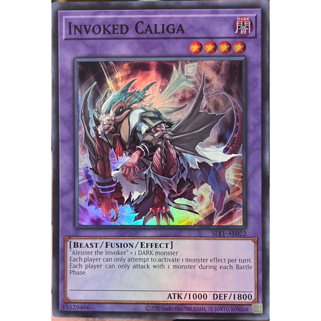 Yugioh Asia-Eng [SLF1-AE022] Invoked Caliga (Super Rare) การ์ดยูกิแท้ ...