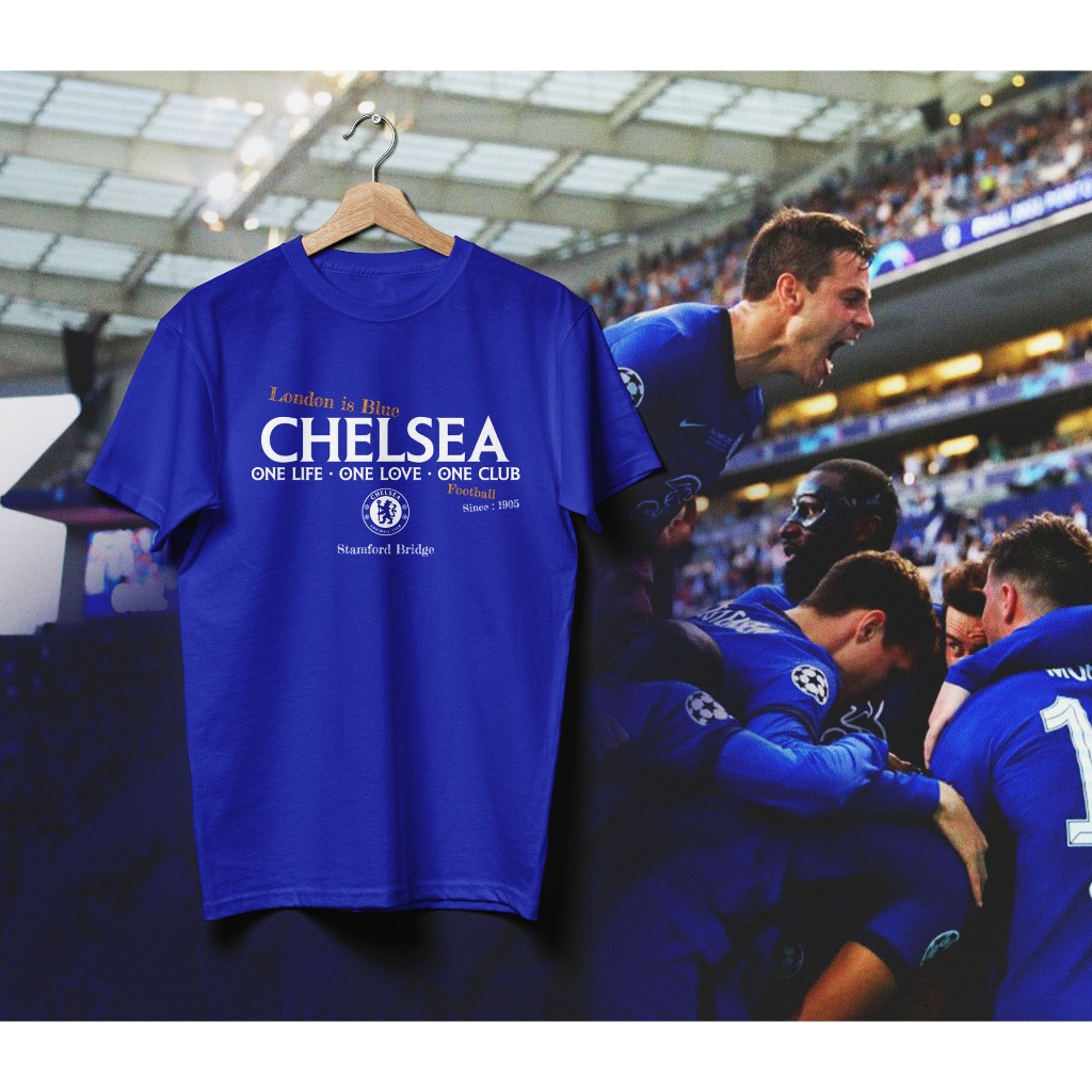 เสื้อยืด Chelsea ONELIFE ONE LOVE ONE CLUB ทีมเชลซี สิงโตน้ำเงินคราม มี ...