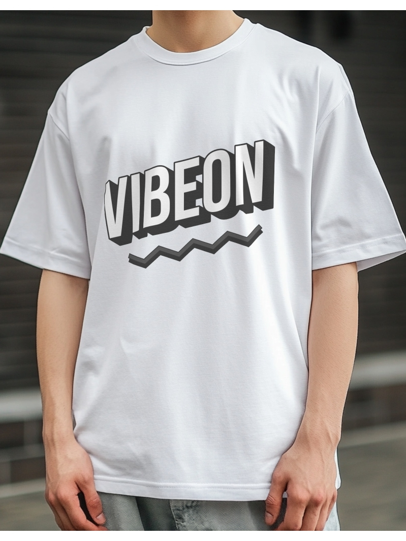 เสื้อยืด VIBEON คอตตอน 100% พรีเมียม คอกลมหนานุ่มใส่สบาย ผ้าไม่ยืด คอ ...