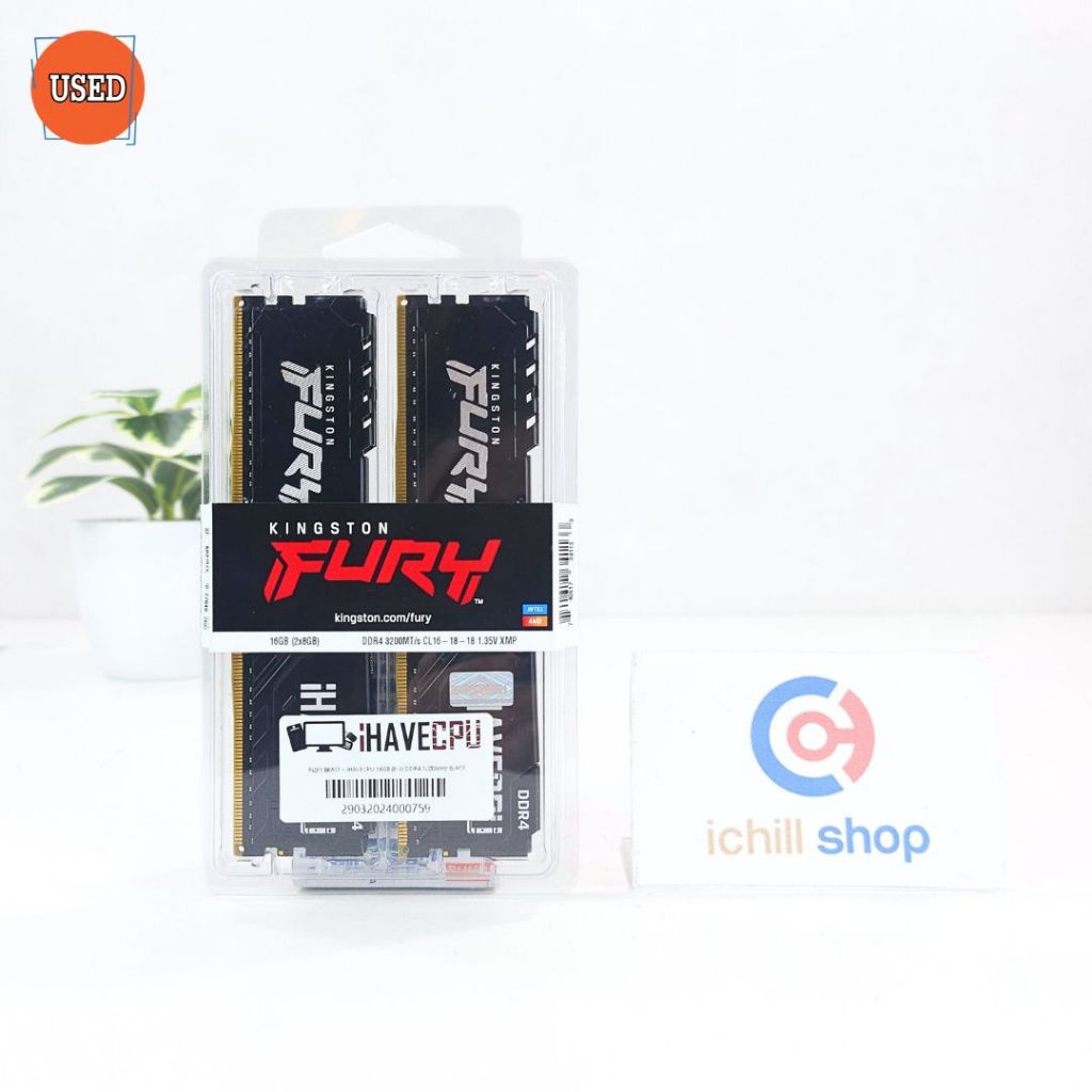 RAM (แรม) KINGSTON FURY VEAST x iHAVECPU DDR4 16GB (8GBx2) 3200MHz (BLACK) P15282 | Shopee Thailand