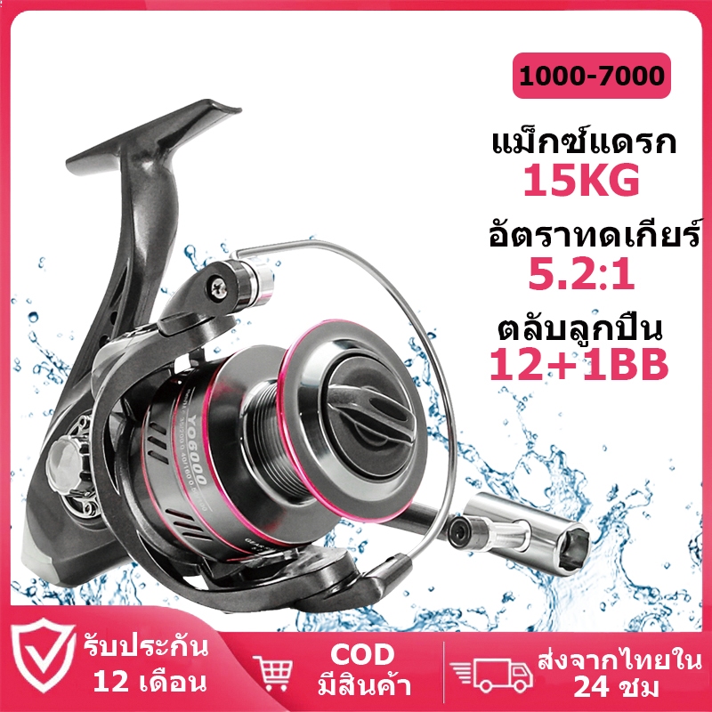 รอกตกปลาน้ำเค็มแบบจิ๊กกิ้ง น้ำหนักเบาพิเศษ รุ่น 1000-7000 แรงดึงสูงสุด 18 กก. เปลี่ยนมือหมุนซ้าย ...