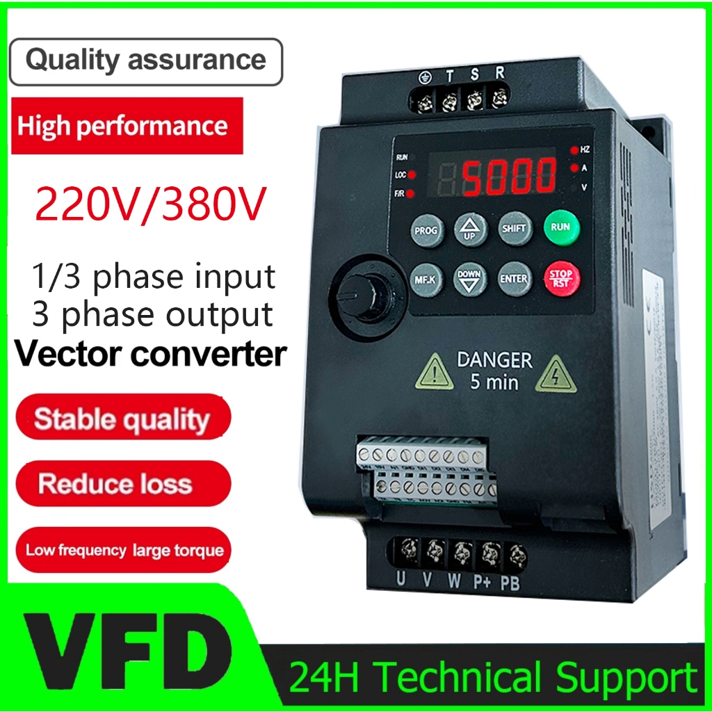 220V 380V 1Phase 3 Phase Frequency Converter Adjustable Speed Drive Frequency Inverter ...