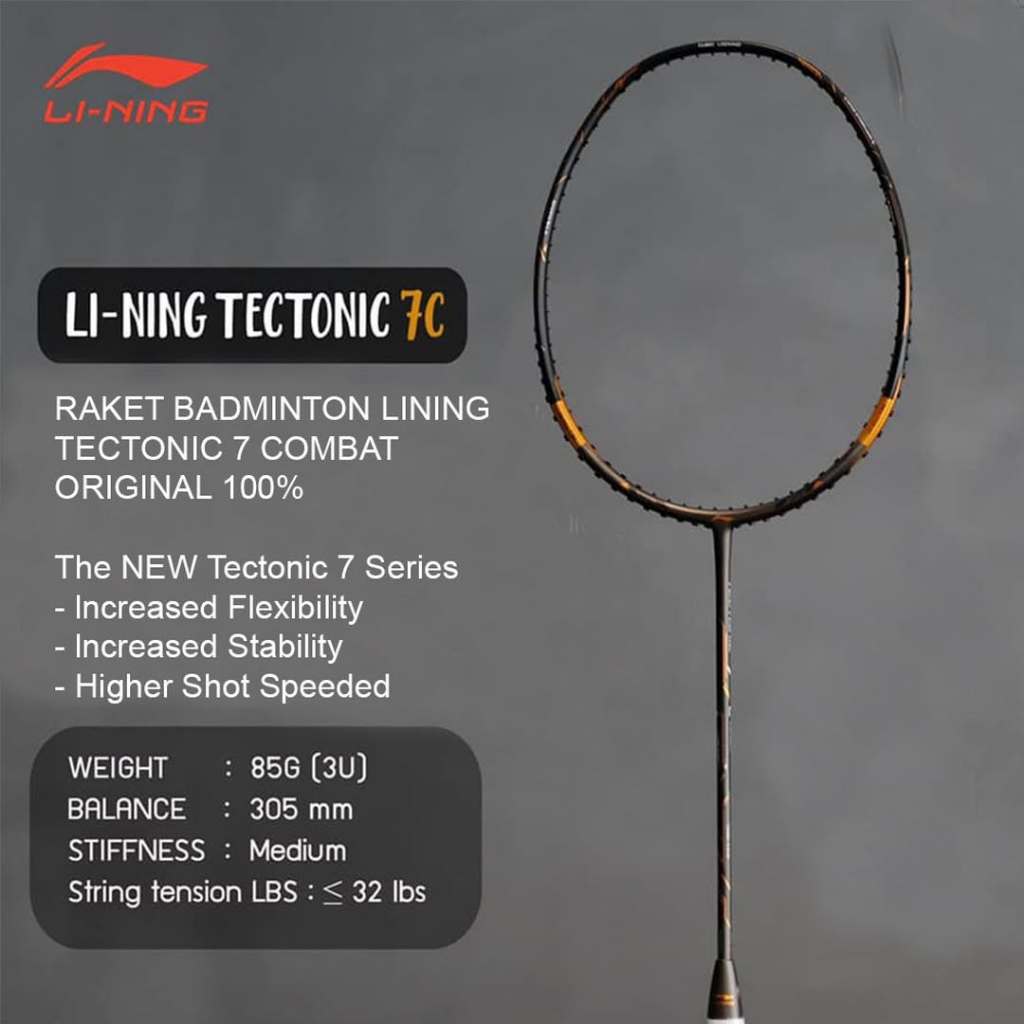 Li-Ning Tectonic 7C Combat (85G) MY CODE ไม้แบดมินตัน (สินค้าลิขสิทธิ์ ...