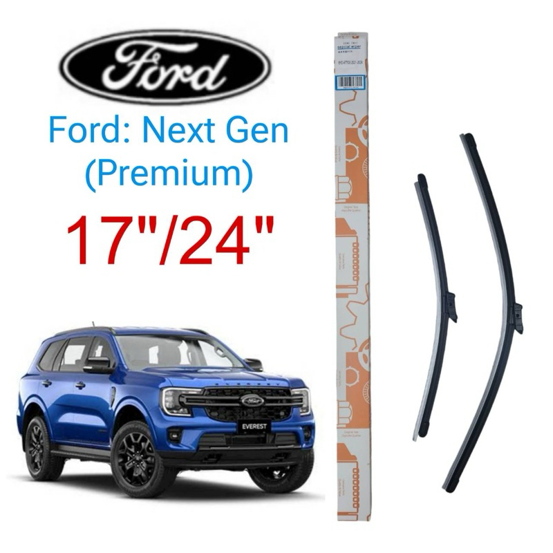 ใบปัดน้ำฝนตรงรุ่น Ford Next Gen (Premium) : ขนาด 17"/24" 1ชุด=ได้2ชื้น ...