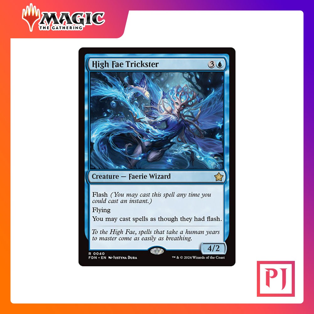 [MTG] High Fae Trickster [FDN] [BLUE] [RARE] [NORMAL] [ENG] (การ์ดเมจิค ...