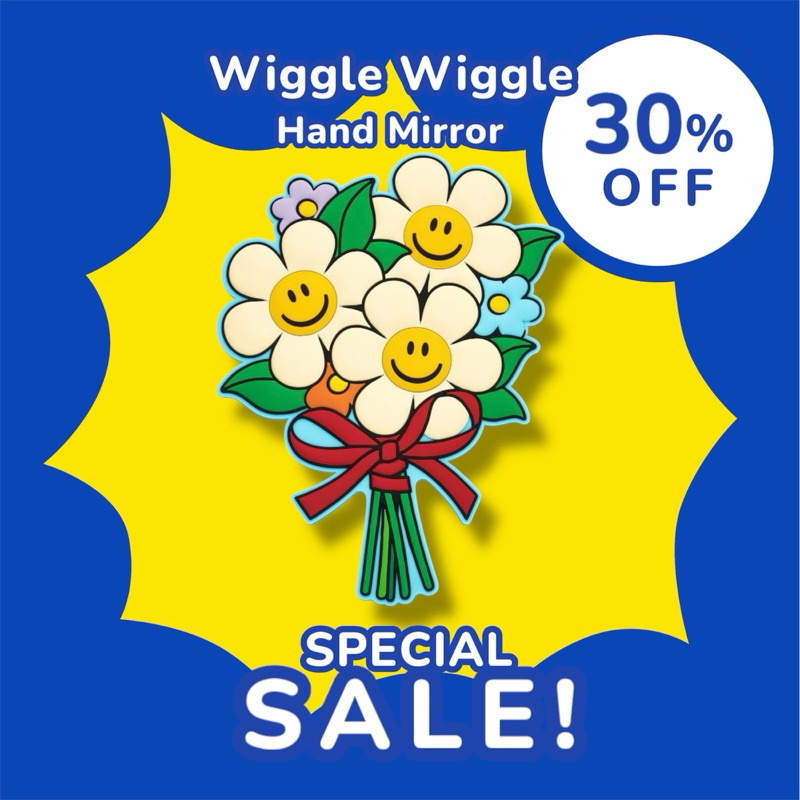 ขายดี Wiggle Wiggle Big Size Hand Mirror กระจกถือขนาดใหญ่ ลาย Blooming ...