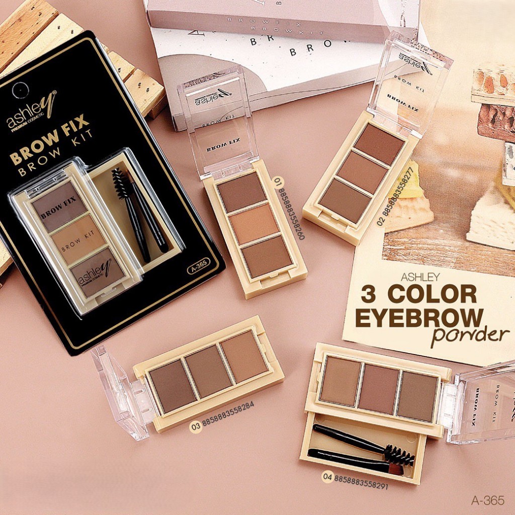คิ้วฝุ่น แอชลีย์ ทรี คัลเลอร์ อายบราว พาวเดอร์ Ashley 3 Color Eyebrow ...