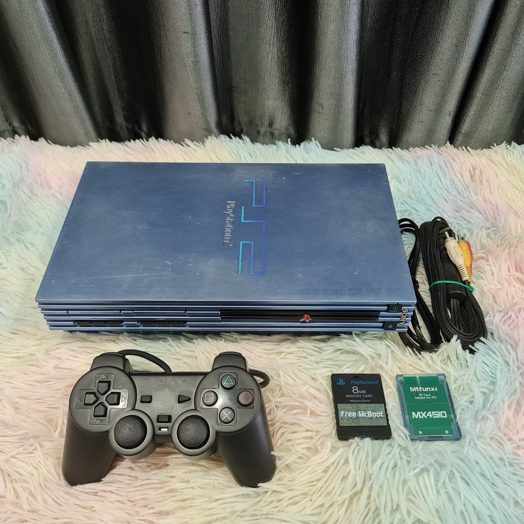 PLAYSTATION 2 FAT AQUA BLUE OPL+MEMORY CARD 32GB (USED) เครื่องเล่นเกม ...