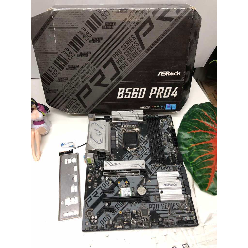 MAINBOARD 1200 gen10-11 ASROCK B560 PRO4 +wifi ครบกล่องพร้อมฝาหลัง ...