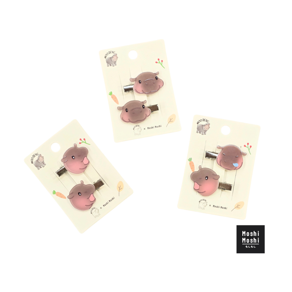 Moshi Moshi กิ๊บติดผม Moodeng กิ๊บติดผมน่ารักๆ ลายหมูเด้ง รุ่น ...