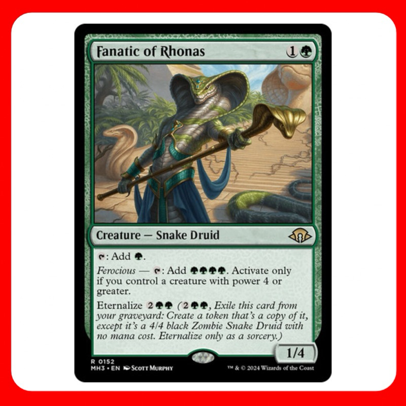 [MTG] Fanatic of Rhonas [MH3] [GREEN] [RARE] [NORMAL] [ENG] (การ์ดเมจิค ...