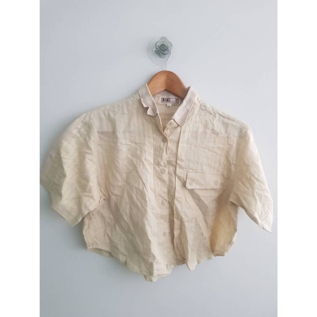 เสื้อคอตตอนคอโปโล ทรงครอป DAKS 40/17 **งานตัดแต่งมา | Shopee Thailand